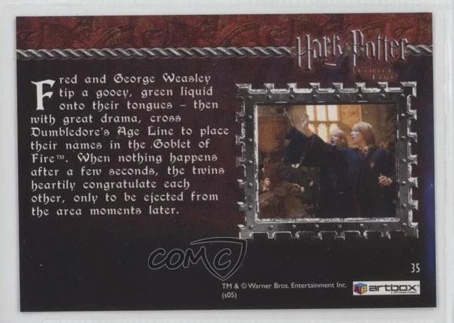 2005 HARRY POTTER and the Goblet of Fire Fred Weasley George Bottoms Up ...