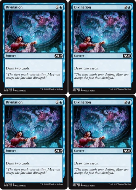 MTG - 4X DIVINATION - M19/Core Set 2019 (C) EUR 0,67 - PicClick DE