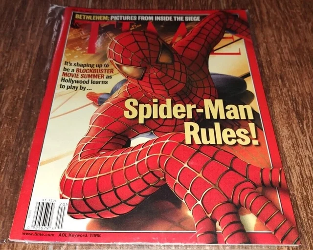 SPIDERMAN SUPER HERO Marvel Comics Tobey Maguire Vintage TIME Magazine ...