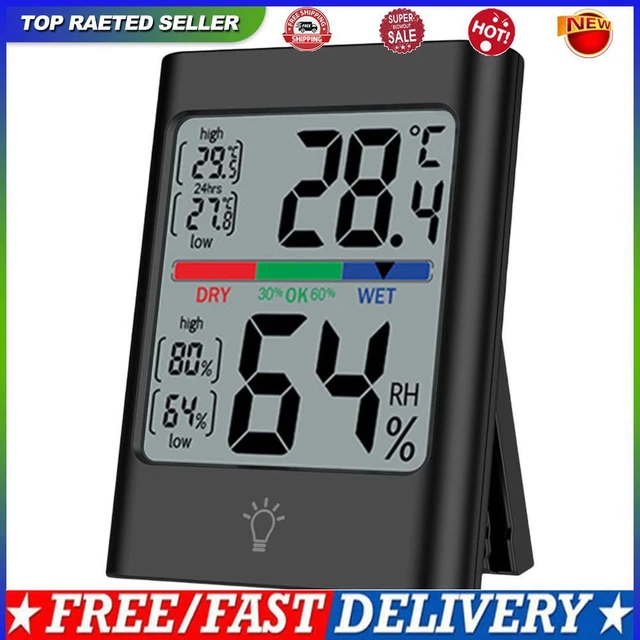 TEMPERATURE AND HUMIDITY Monitor Backlight Home Humidity Meter for Home ...