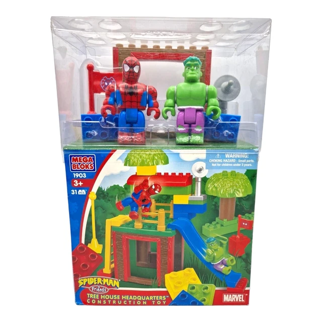 RARE MEGA BLOKS Marvel Spider-Man & Friends Hulk Tree House ...