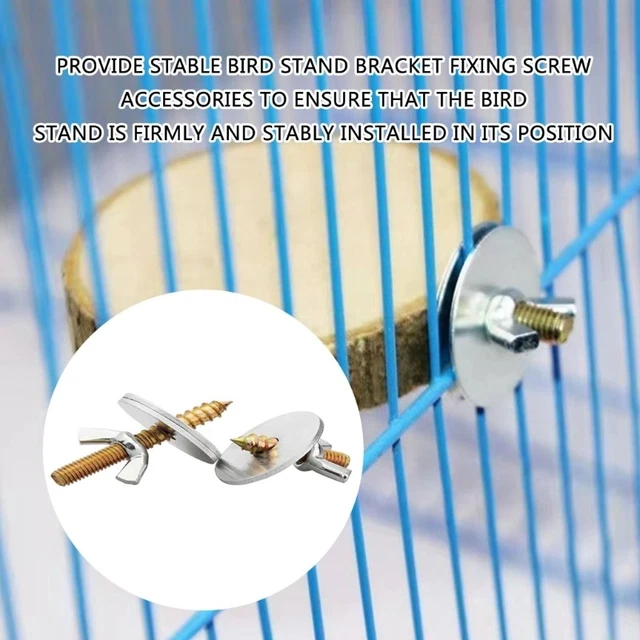 BIRD STANDING PERCH Fixing Screw Bolts Washer Set Cage Accessory ...