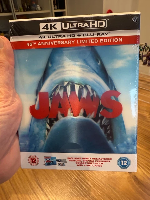 JAWS 45TH ANNIVERSARY Lenticular Case Special Edition 4K Uhd & Blu Ray Steelbook £151.52 ...