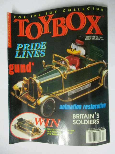 TOYBOX COLLECTOR MAGAZINE Winter 1993 Gund Animation Restoration ...