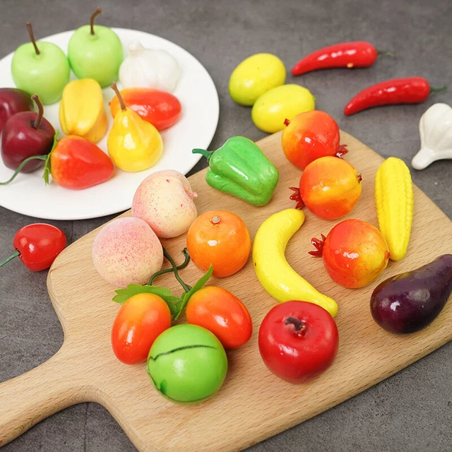 FRUTTA ARTIFICIALE PLASTICA finta set frutta tavolo da cucina fai da te ...