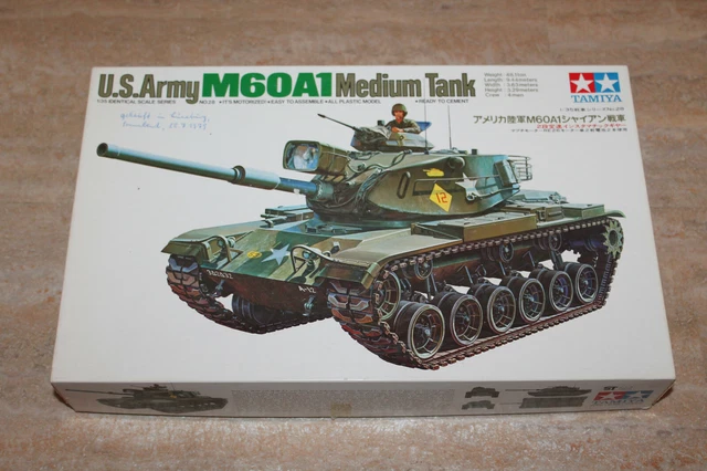 TAMIYA MT128 US Medium Tank M60A1 mit Motor Motorized 1:35 NEU mit OVP ...