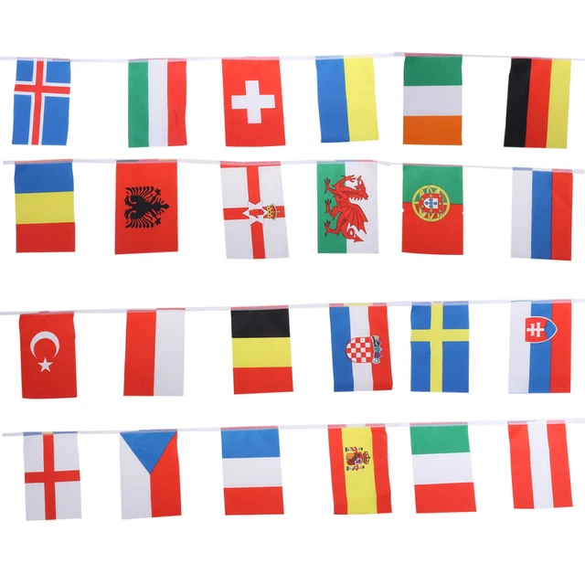 EUROPE FLAG COUNTRY Flags of The World Multicultural Decorations Banner ...