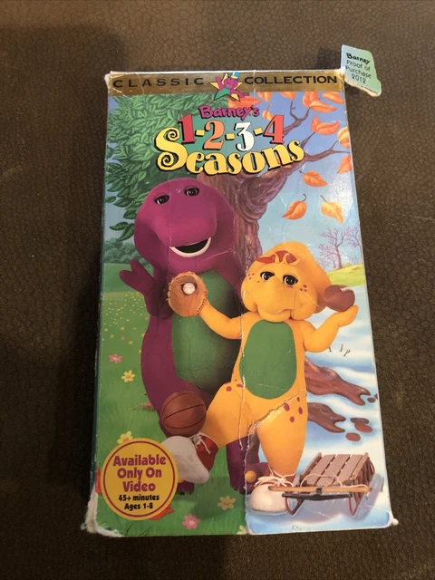BARNEY - BARNEYS 1-2-3-4 Seasons (VHS, 1996) EUR 0,49 - PicClick FR