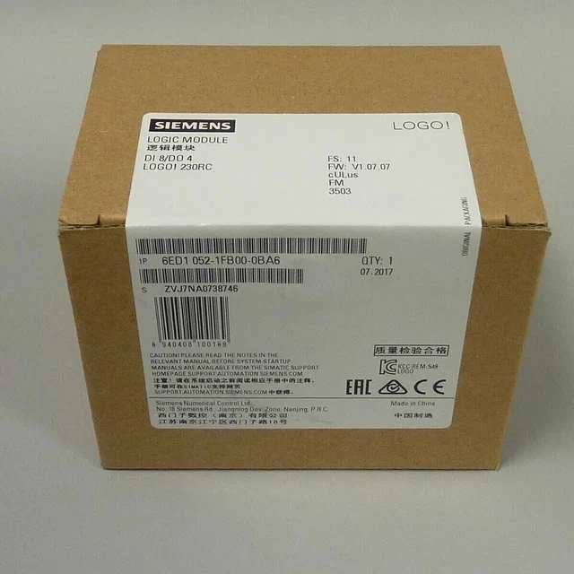 NEW SIEMENS LOGO! 230 RC logic module 6ED1052-1FB00-0BA6 6ED1 052-1FB00 ...