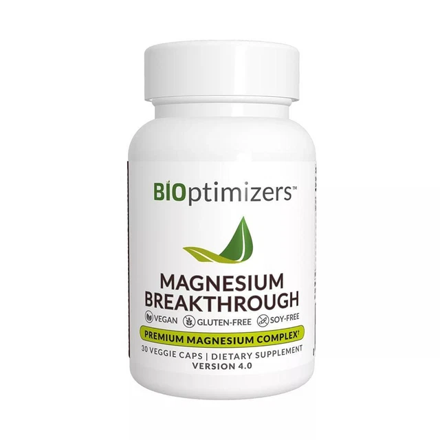 BIOPTIMIZERS MAGNESIUM BREAKTHROUGH Supplement 4.0 7 Types of Magnesium ...