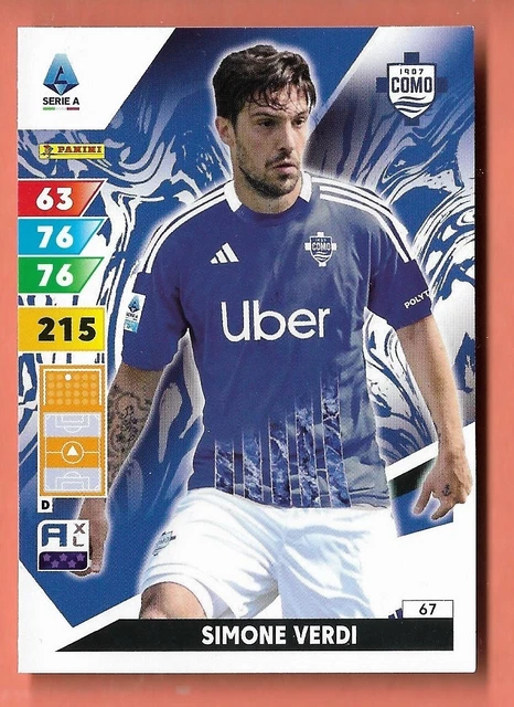 PANINI CALCIATORI ADRENALYN 2024-25 2025 CARD N.67 Simone Verdi Como ...
