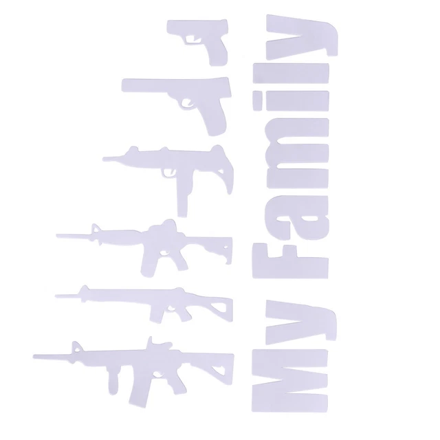 FUNNY MY GUN Family Vinyl Decal rifle M16 AK47 Car Truck Window Laptop ...
