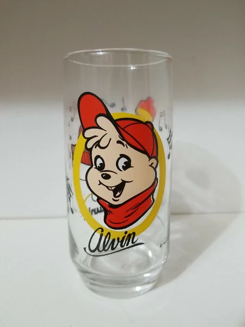 VINTAGE 1985 ALVIN from Alvin and the Chipmunks Glass Tumbler 80s ...