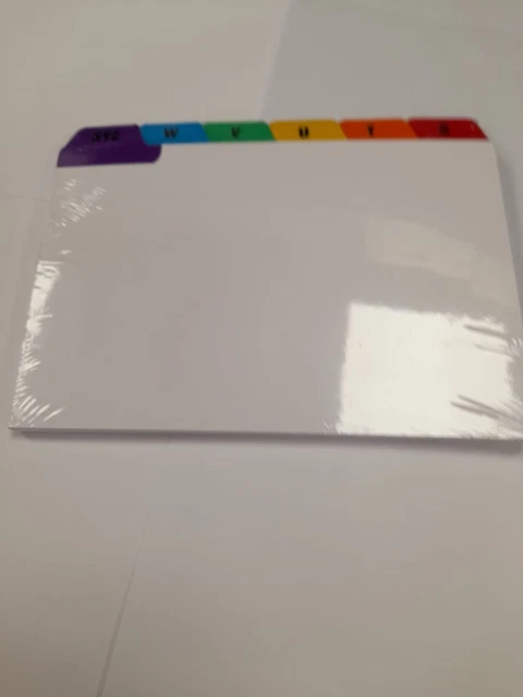 A-Z INDEX DIVIDER Tabs (Rainbow Colored, Laminated Tabs) £6.22 ...