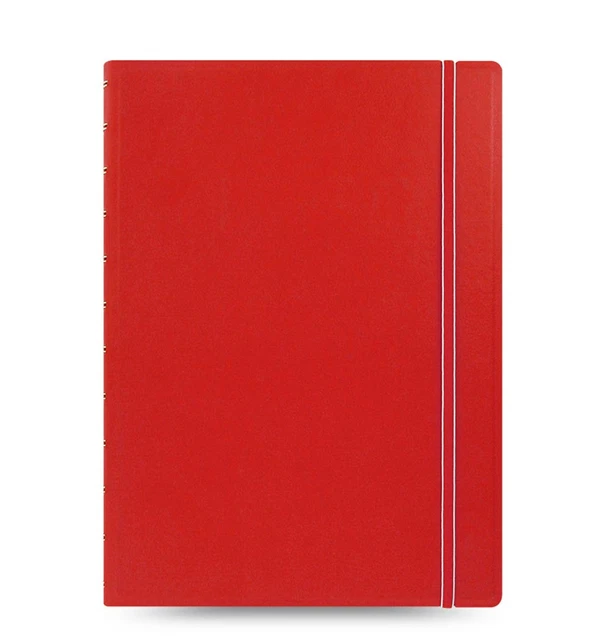 FILOFAX A4 SIZE Refillable Leather-Look Ruled Notebook Book Diary Red ...