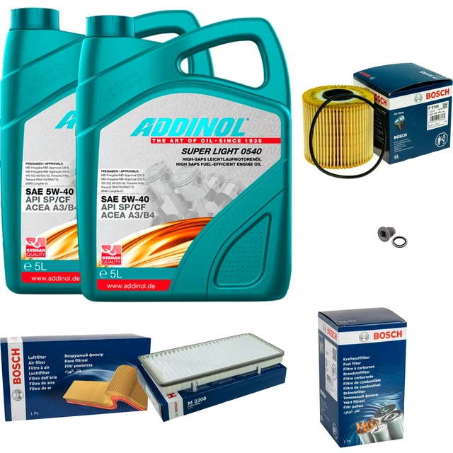 BOSCH CONTROLLO SET 10L ADDINOL SUPER LUCE 5W-40 per Opel Movano Box F9 ...