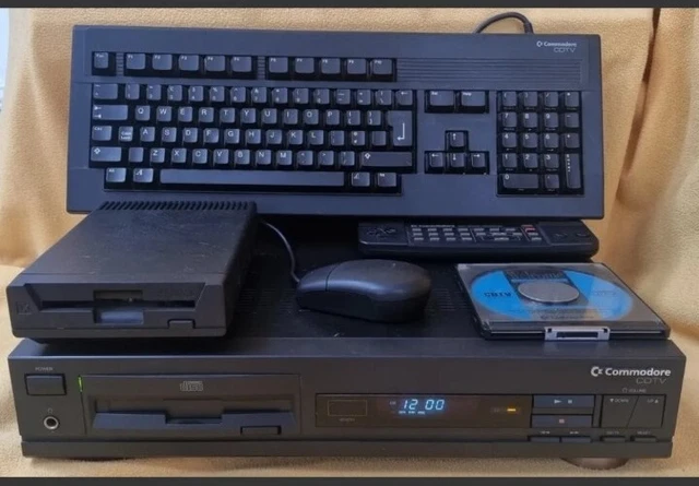 COMPLETE CDTV CONSOLE Package Commodore Amiga Games Keyboard Mouse ...