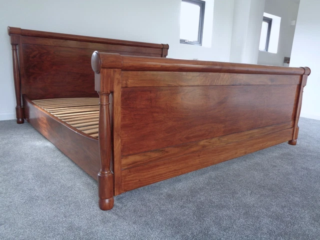 SUPERIOR QUALITY SIMON Horn Sleigh Bed And Base To Fit Super King So ...