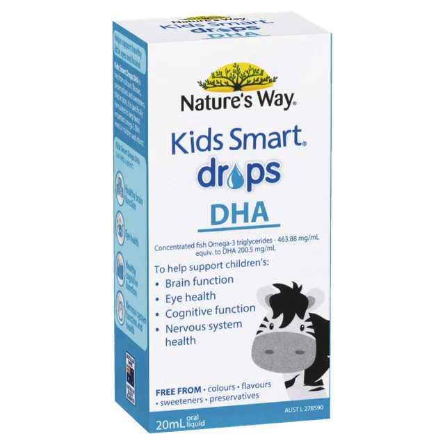NATURE'S WAY KIDS Smart Drops DHA 20mL Brain Function Eye Cognitive ...