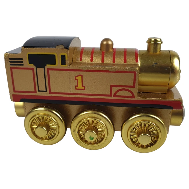 THOMAS THE TANK Engine & Friends Wooden Collectable GOLDEN THOMAS 2005 ...