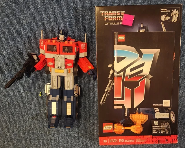 LEGO ICONS OPTIMUS Prime, Transformers Robot Model Set 10302 - USED ...