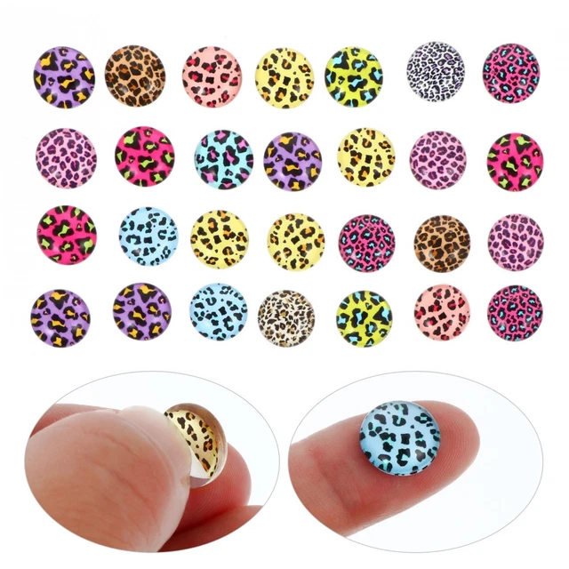 100PCS GLASS PATCHES DIY Pendant Cabochons Time Glass Patches Adornment ...