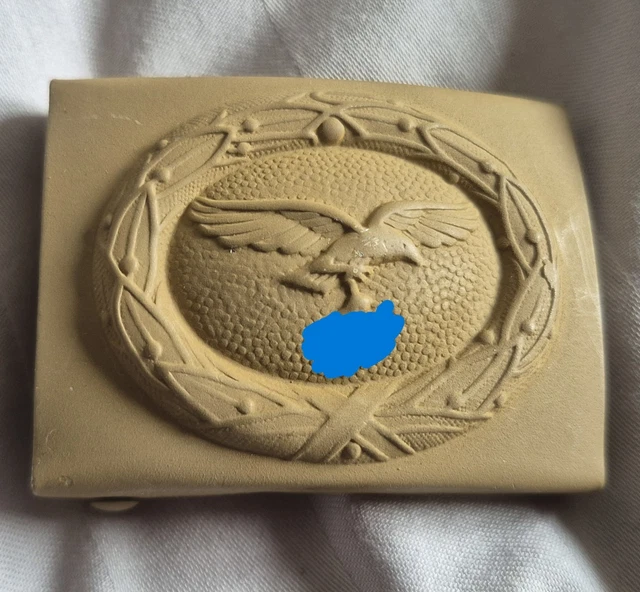TROPICAL WW2 GERMAN Airforce and Airborne Belt Buckle sand colour £12. ...