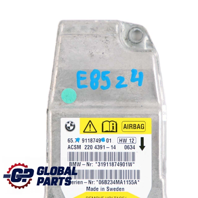 BMW Z4 E85 E86 airbag centralina ECU modulo 9118749 EUR 29,99 - PicClick IT