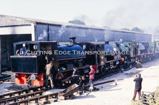 ORIGINAL RAILWAY SLIDE: Steam Locos at Caverswall Road Foxfield 30/07 ...