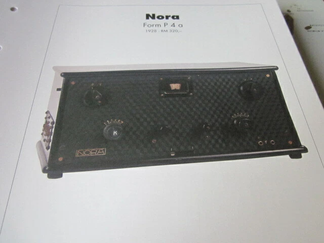 RADIO ARCHIV N 01 Schaltplan Nora Form P 4 a , 1928 EUR 7,50 - PicClick DE