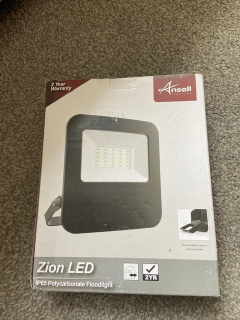ANSELL ZION LED Floodlight 30W BLACK IP65 £9.99 - PicClick UK