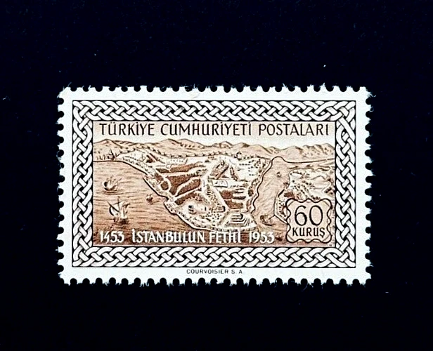 TURKEY STAMP - 1953 Map of Constantinople Commemorative Mint OG NH r13 ...