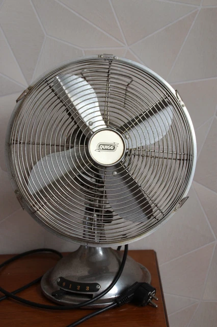 ANCIEN VENTILATEUR DE TABLE QUIGG année 50/60 / FONTE DECO LOFT ...