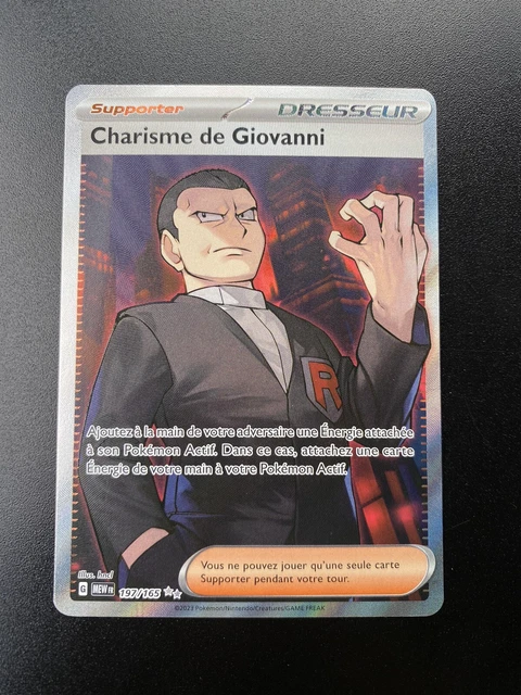 CARTE POKÉMON CHARISME De Giovanni Full Art - 197/165 - Ev3.5/151 Neuve ...