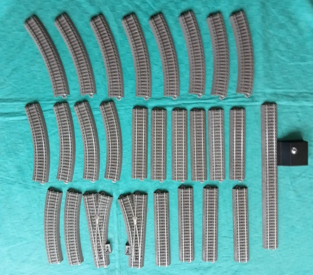 LOT DE 27 rails Marklin droits courbes aiguillages branchement EUR 40 ...