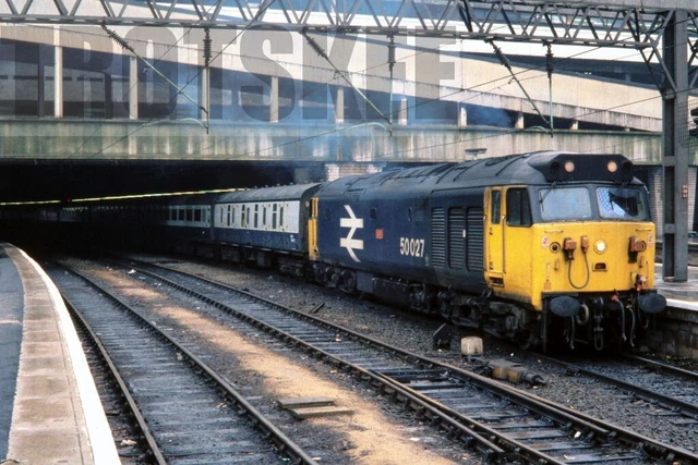 35MM SLIDE BR British Rail Diesel Loco Class 50 50027 Birmingham 1986 ...