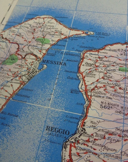 WW2 &OPERATION HUSKY& RAF / Army map of SICILY entitled "MESSINA ...