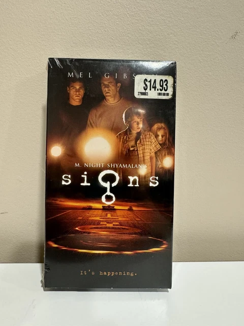 SIGNS VHS, 2003 Mel Gibson New *SEALED* M. Night Shyamalan Joaquin ...