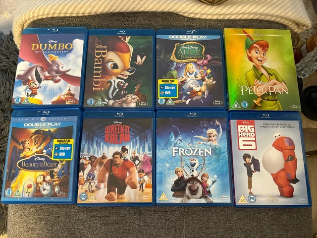 DISNEY BLU RAY Bundle X 8 Dumbo, Bambi Peter Pan , Alice , Beauty ...