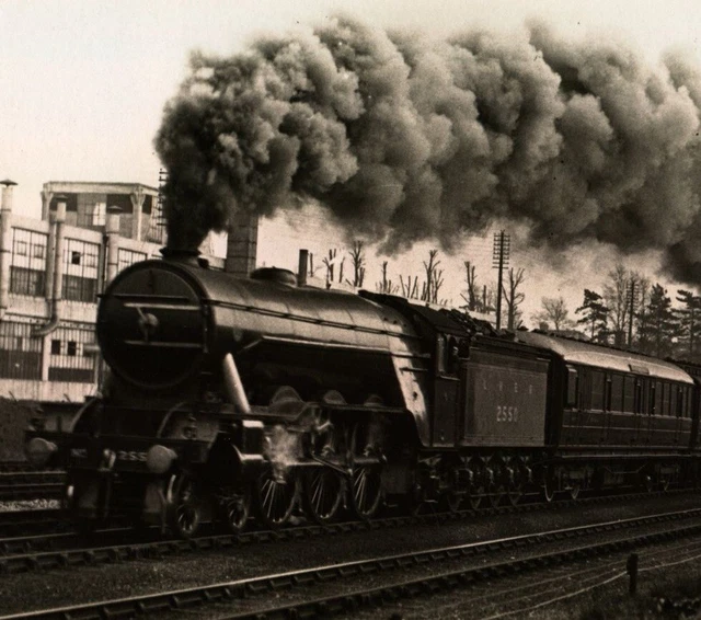 LNER 4-6-2 2550 locomotive steam train RPPC photograph postcard railway ...