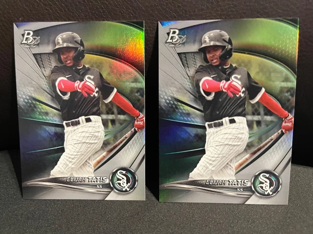 (2) 2022 BOWMAN Platinum Prospect Elijah Tatis #TOP-19 Chicago White ...
