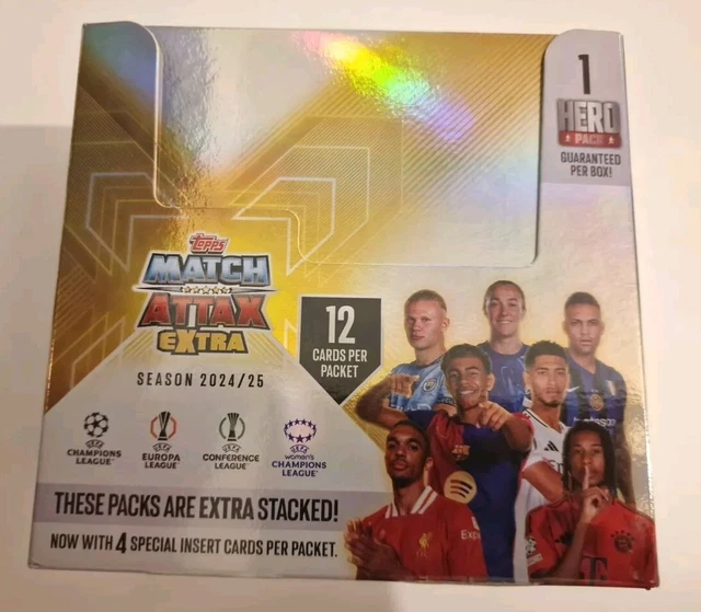TOPPS MATCH ATTAX Extra 2024/25 Season Full Box 24 packets new £45.00 ...