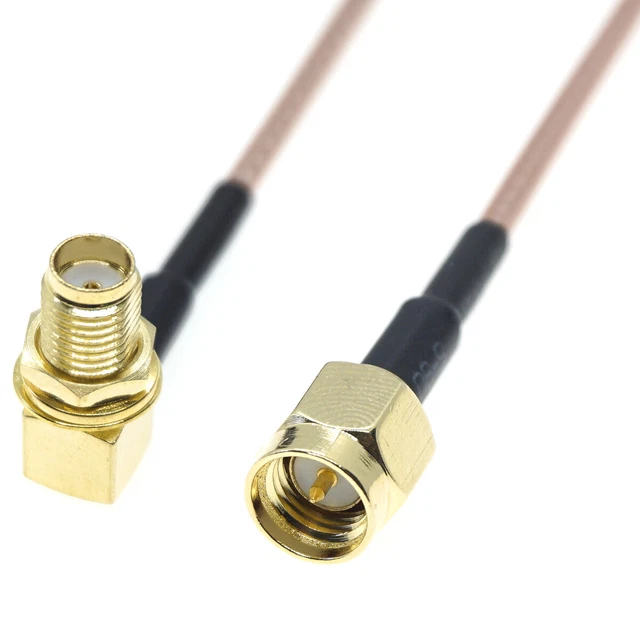 SMA HOMBRE A SMA Mujer Ángulo Recto Engarce RF Coaxial Coaxial Lote ...