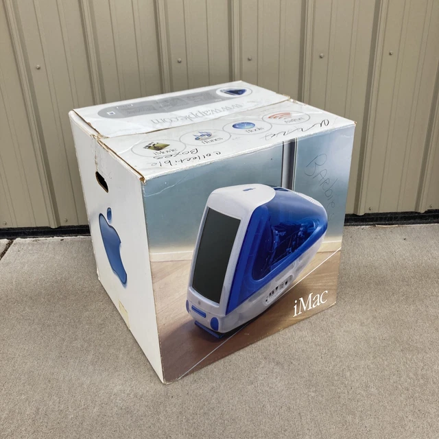 VINTAGE APPLE IMAC G3 PowerPC Blue 15” Desktop ORIGINAL EMPTY BOX ONLY ...