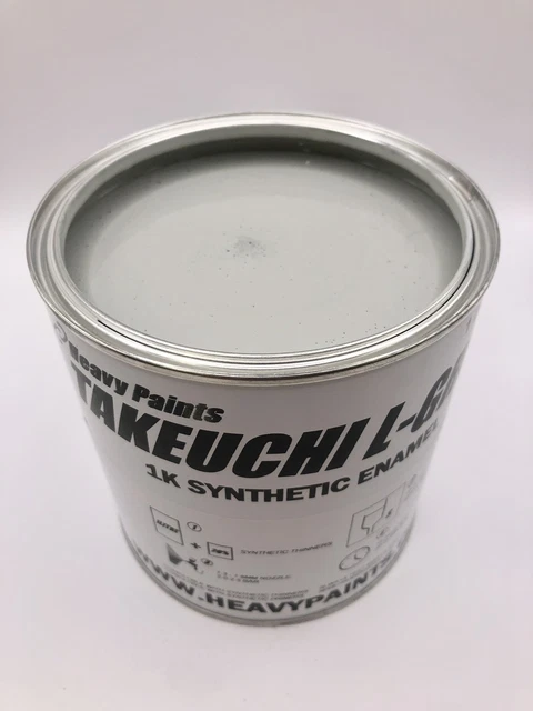 TAKEUCHI LIGHT GREY Excavator Paint High Endurance Enamel Paint 1 Litre ...