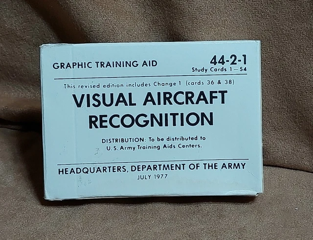 COLD WAR VISUAL Aircraft Recognition cards Training Aid 44-2-1 July ...