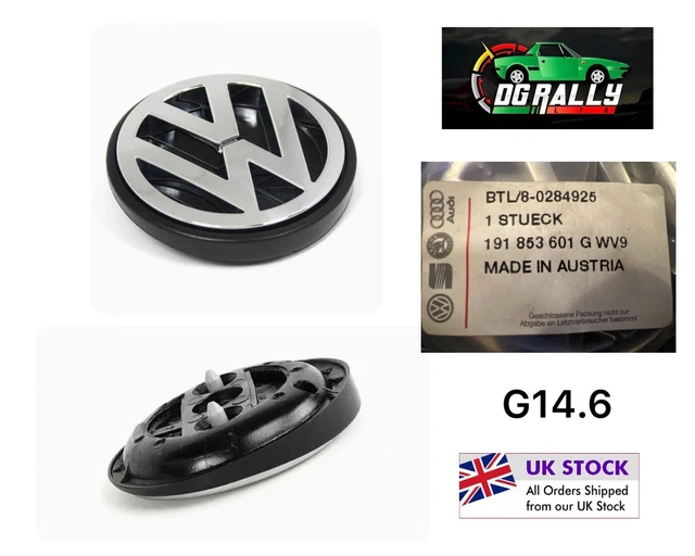 NEW GENUINE OEM VW Golf MK2 Jetta Rallye Syncro Chrome Boot Badge Logo ...