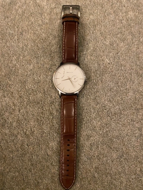 GANT MEN’S WATCH With Brown Leather Strap £20.48 - PicClick UK