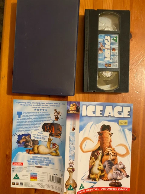 ICE AGE Children's Animated Family Film BIG CASE VHS Video Ex Rental £ ...