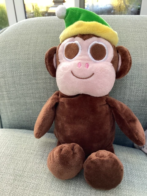 CADBURY BUTTONS ELF Monkey Chimp with Green Hat Soft Toy Christmas ...